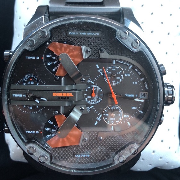 Diesel | Accessories | Mr Daddy 2 Multiple Time Chrono Gunmetal Watch ...